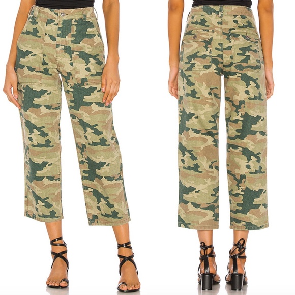 Free People | Jeans | Free People Remy High Rise Pants Moss Camouflage ...
